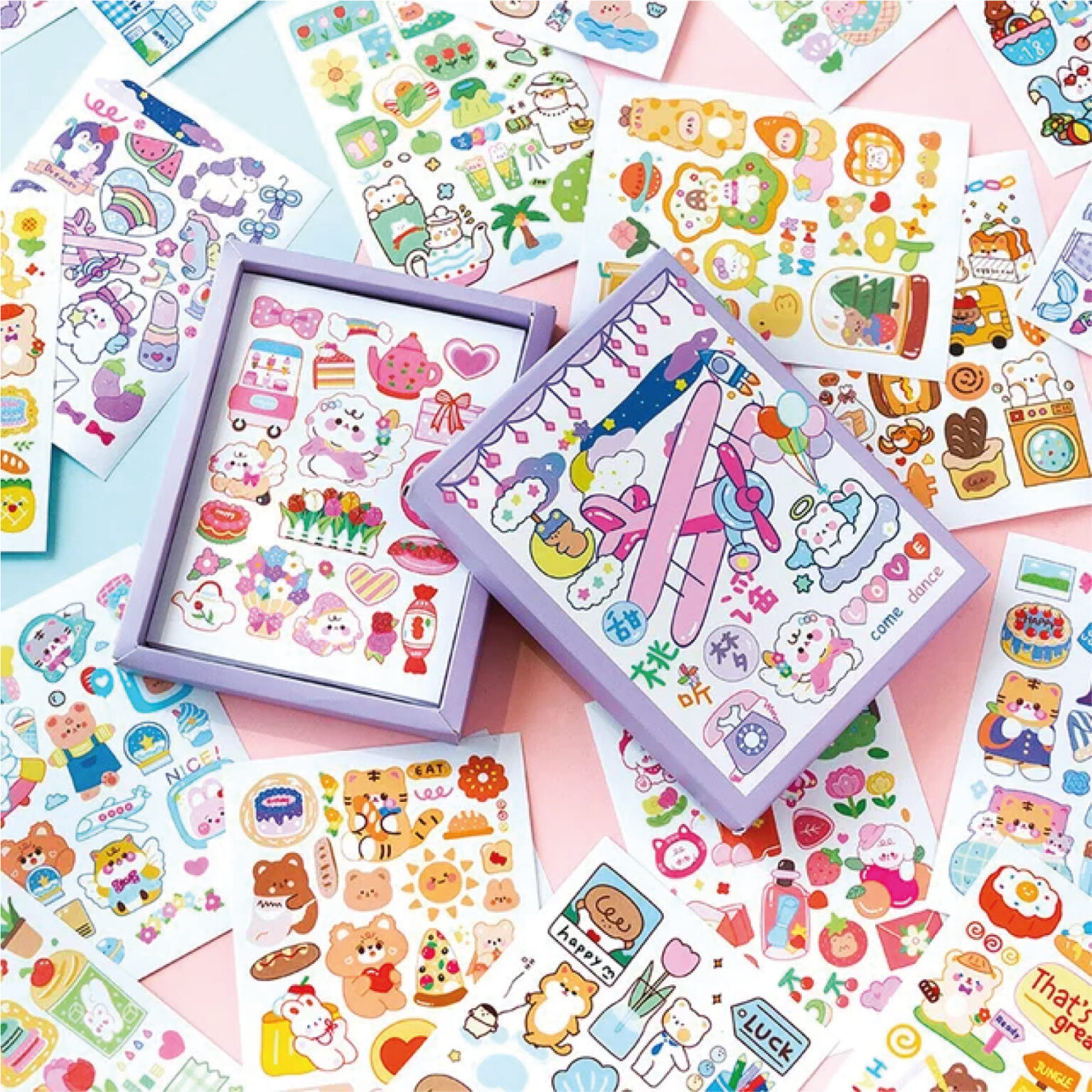 Hojas de stickers recortables - Tulipan Azul Paper Garden