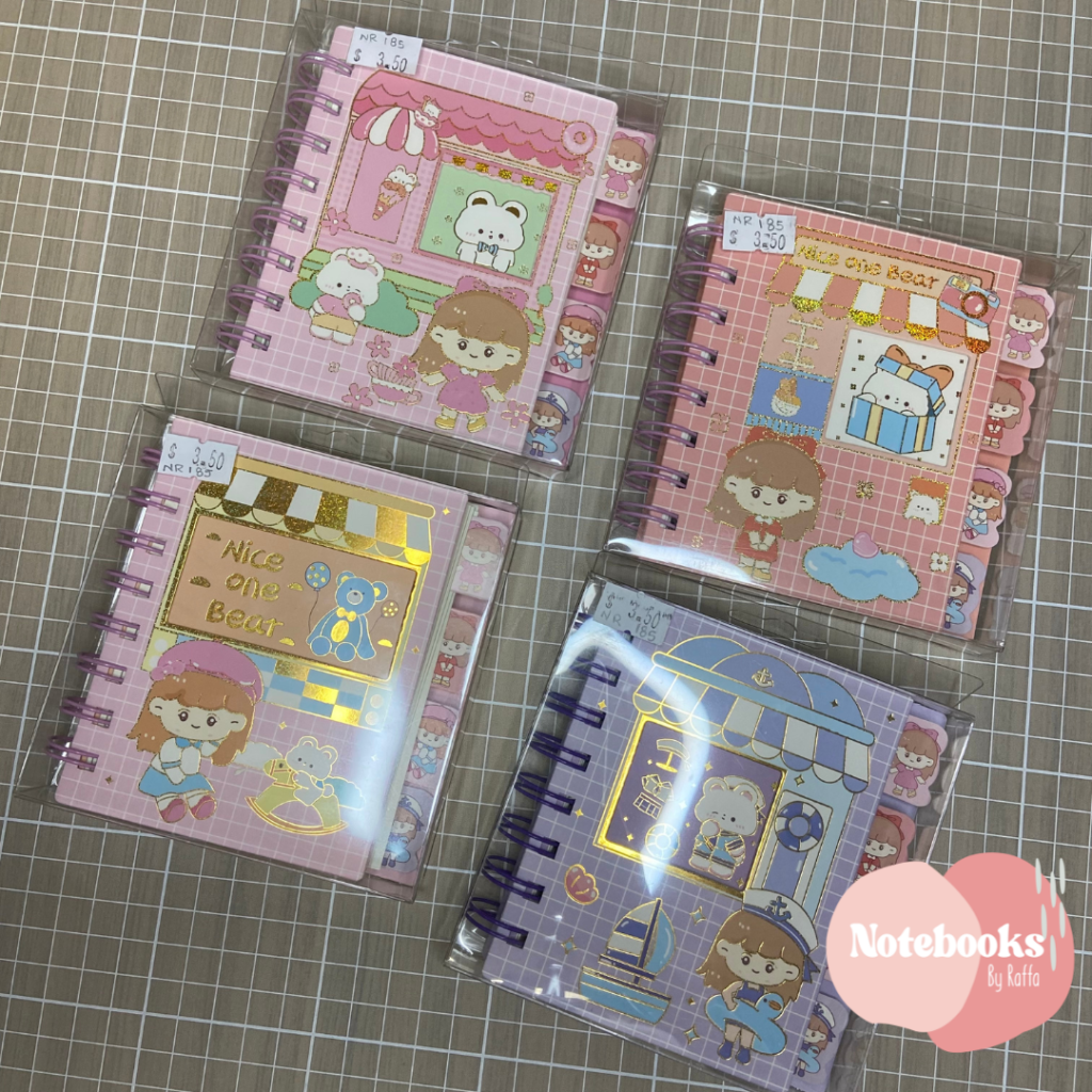 MINI LIBRETA LINEAS - CHICA KAWAII - Tulipan Azul Paper Garden