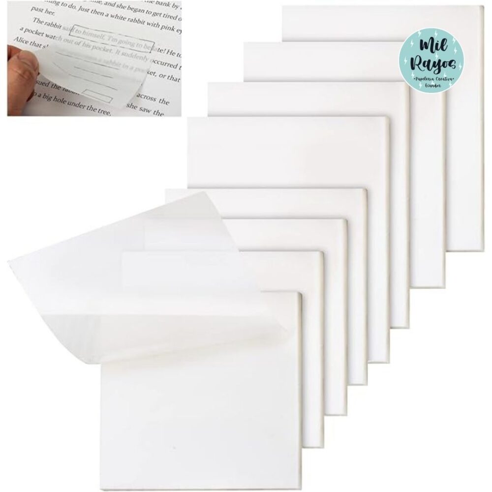Bloc de notas transparentes x 50 pcs - Tulipan Azul Paper Garden