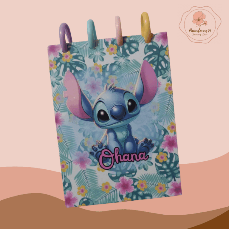 Libreta A6 discos Stich - Tulipan Azul Paper Garden