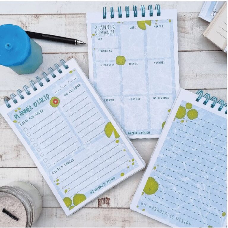 PLANNER DIARIO - VARIOS MODELOS - Tulipan Azul Paper Garden